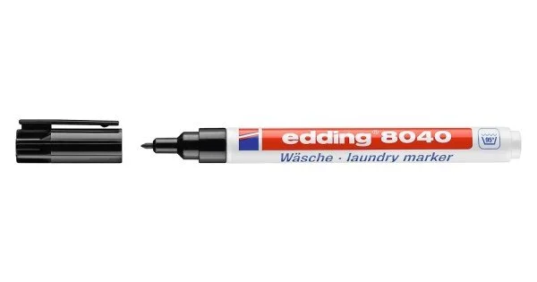 MARCADOR EDDING ROPA 8040 FINO NEGRO (10)