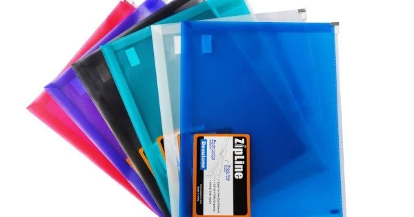 SOBRE PLASTICO BEAUTONE ZIPPER CARTA 3564-2 AZUL (72)