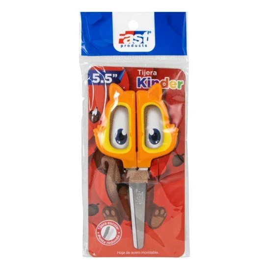 TIJERA ESCOLAR FAST DE 5.5" SOFTY KINDER ARDILLA (12X24)
