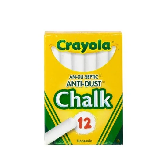 YESO CRAYOLA C501402 12 BARRAS ANTIPOLVO BLANCO